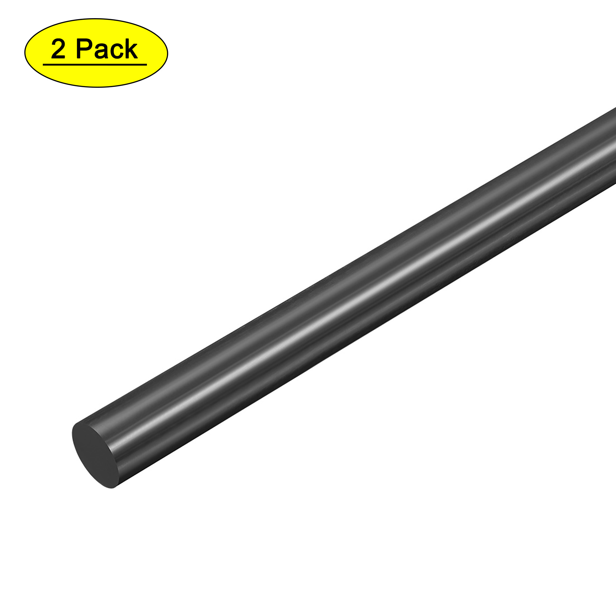 2pcs Plastic Round Rod 5/16" Dia 20" Length Black (POM ...