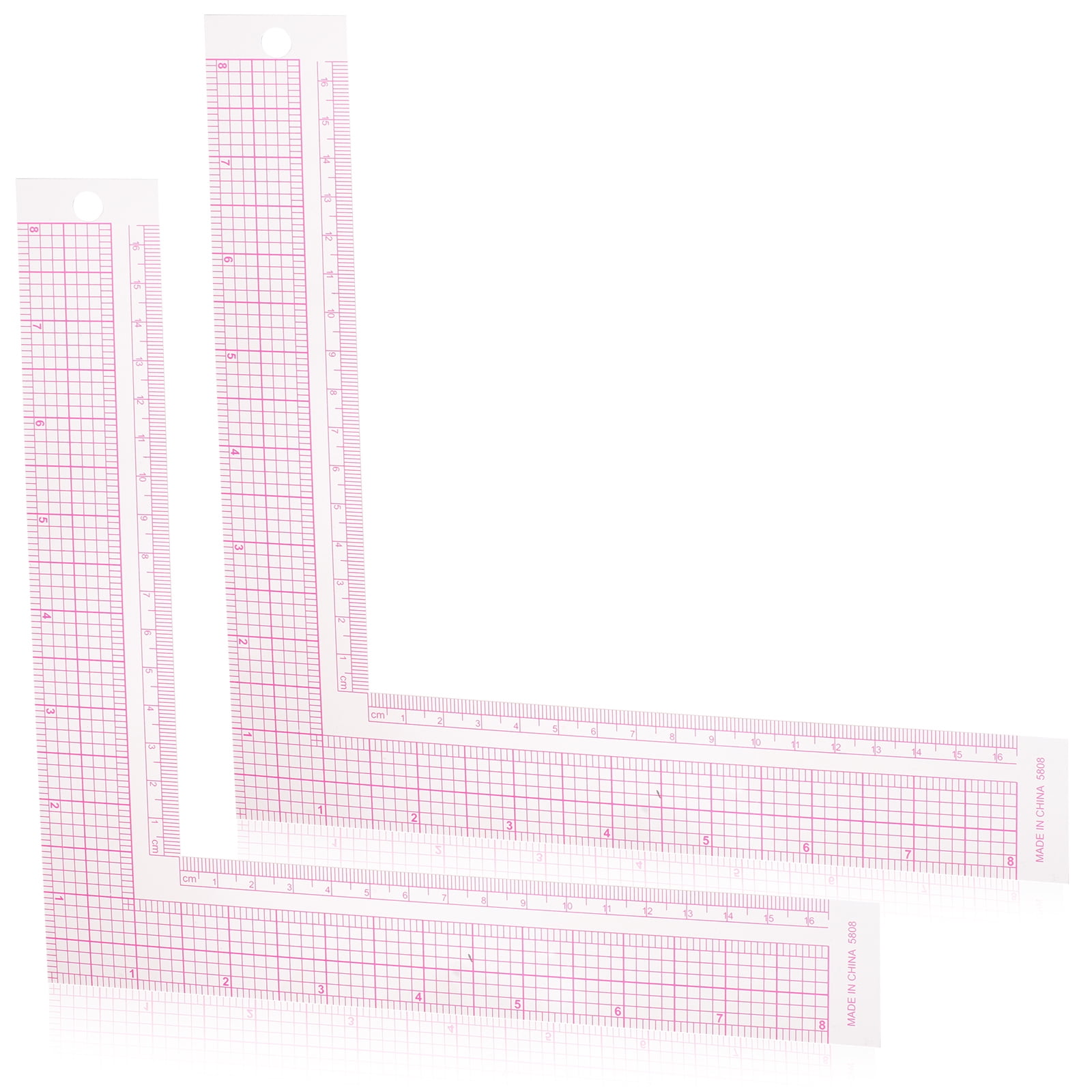 TABLZONE Drafting Tools Professional Tailor Ruler Pink 2pcs - Walmart.com