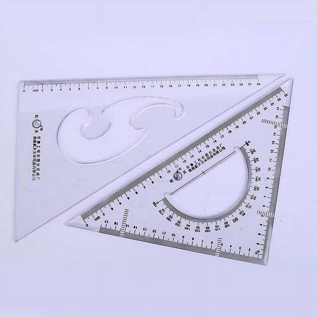 2pcs Plastic Triangle Ruler Set for Students and Architects Ideal for ...