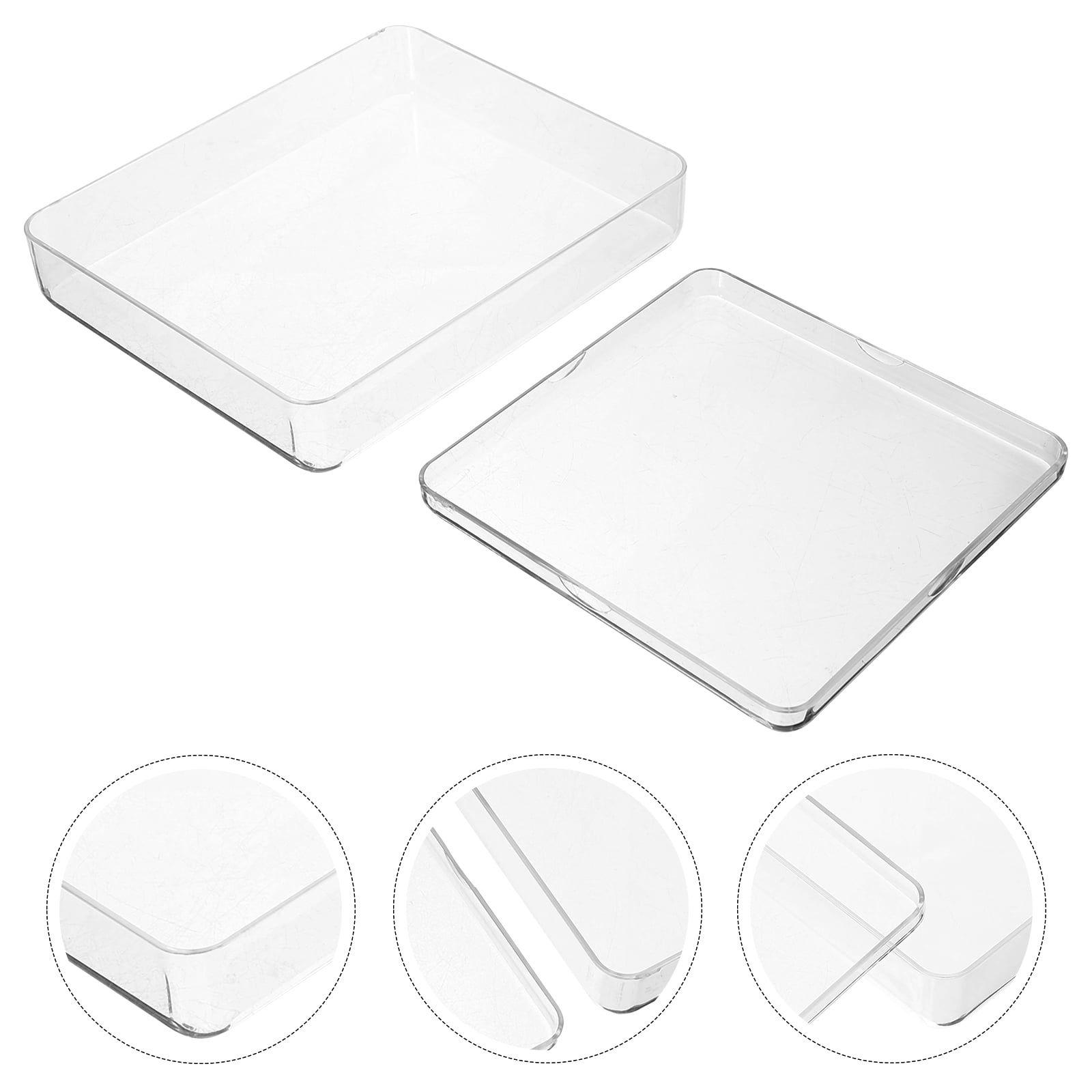 PENIKOKO Weighing Pans Scale Tray Transparent Plastic 2Set 5.1x4.3x0 ...