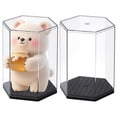 2pcs Plastic with Acrylic Minifigures Display Cases with Black Bases ...