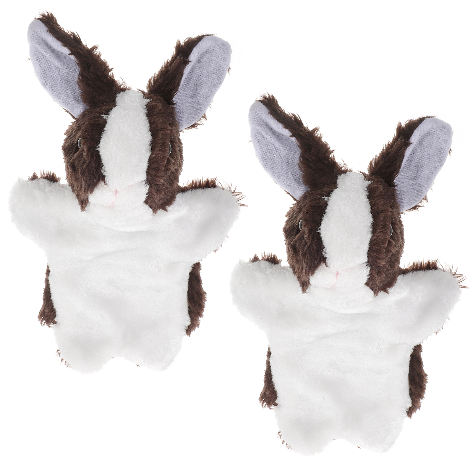 2pcs Plush Animal Hand Puppets Rabbit Hand Puppets Stuffed Bunny Hand ...