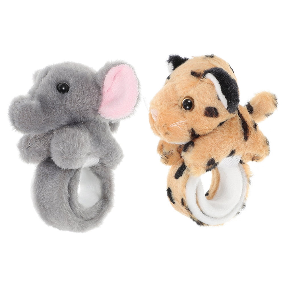 2pcs Plush Animal Slap Bracelet Adorable Cartoon Animal Slap Wristband ...
