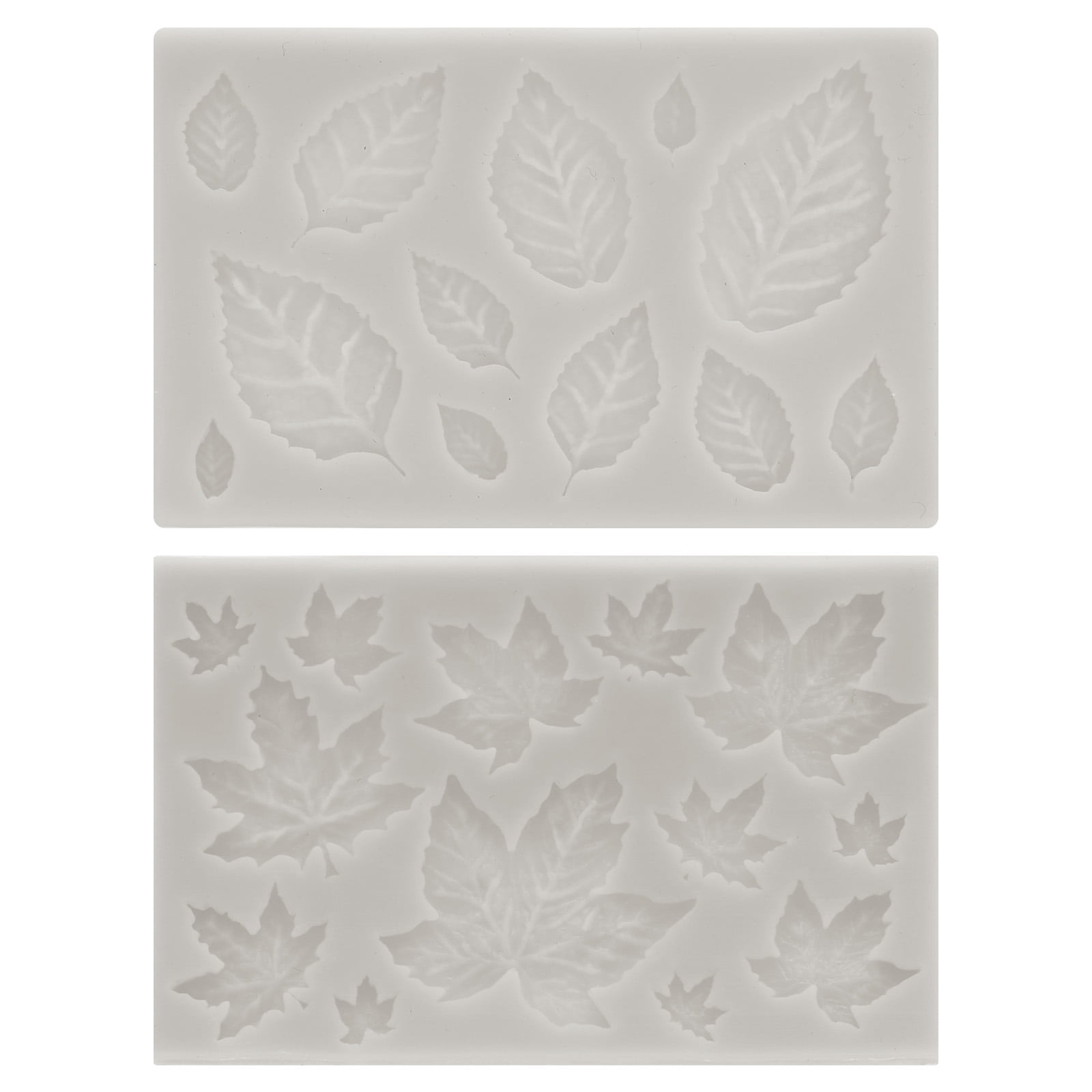 2pcs Polymer Clay Mold, Clay Mold Fondant Mold Maple Leaf Mold Silicone ...