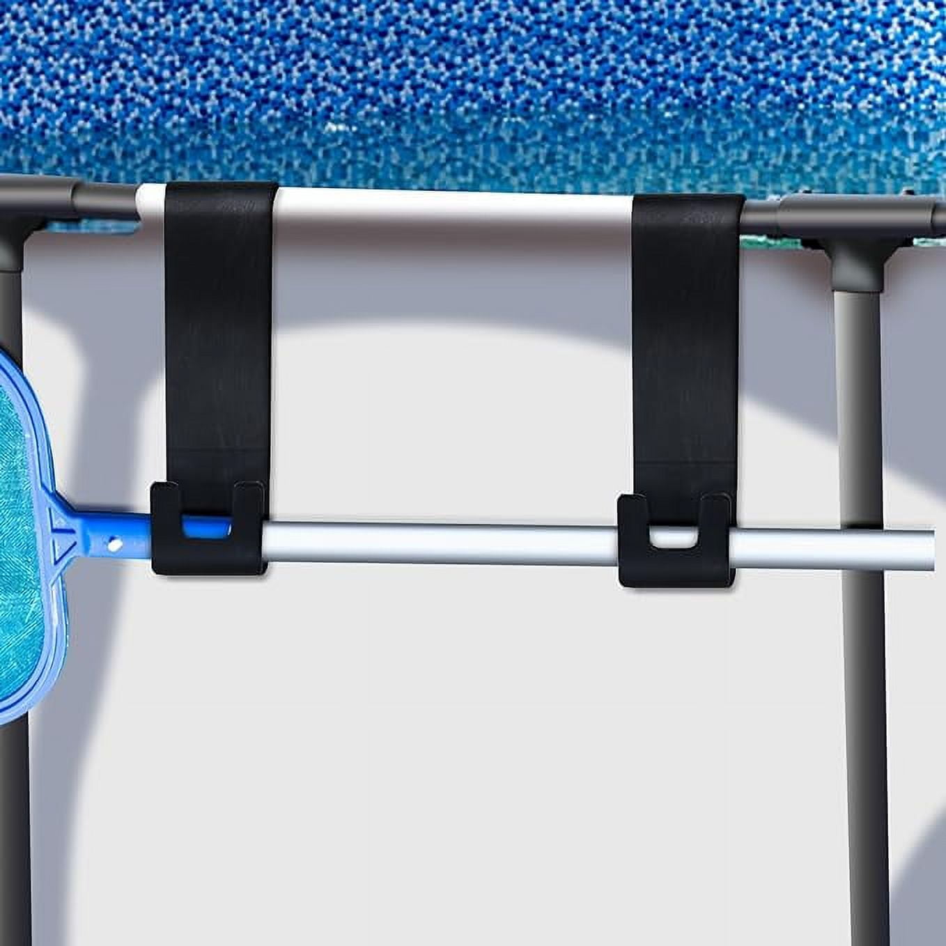 2pcs Pool Leaf Skimmer Net Holder, Heavy Duty Pool Pole Hangers Double ...