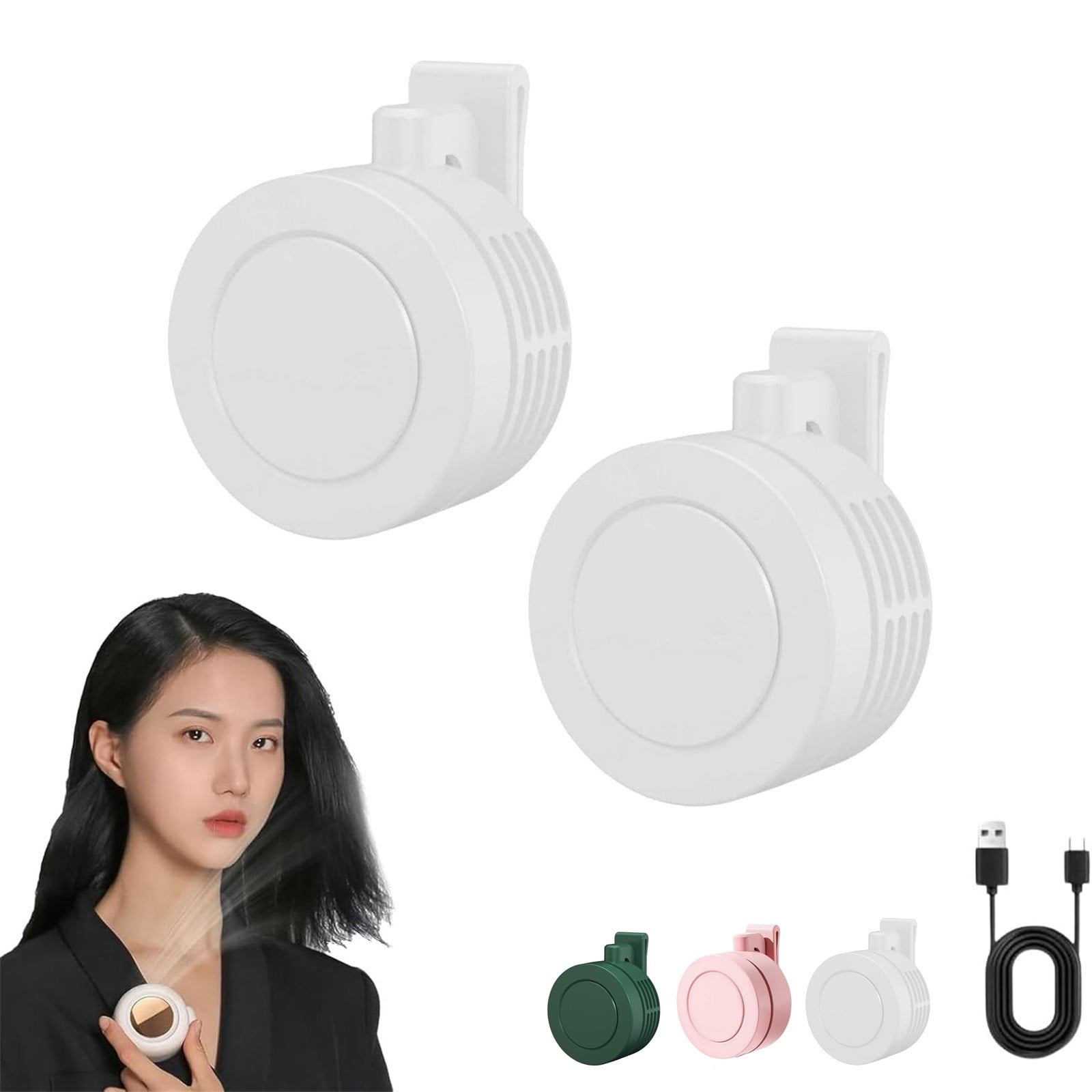2pcs Portable Silent Mini Bladeless Electric Fan Clip, Mini Bladeless ...