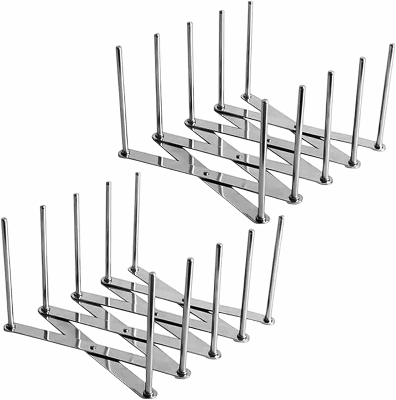 2pcs Pot Lid Holder, Adjustable Pot Lid Organizer, Kitchen Cabinet ...