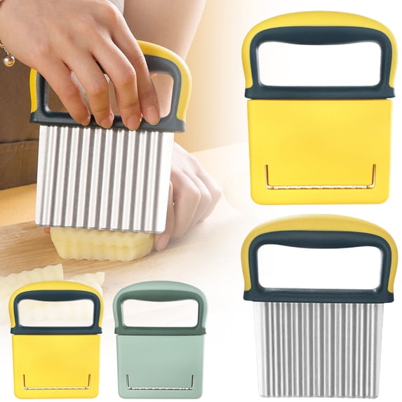 2pcs Potato And Veggie Slicer Stainless Steel Wavy Knife With ...