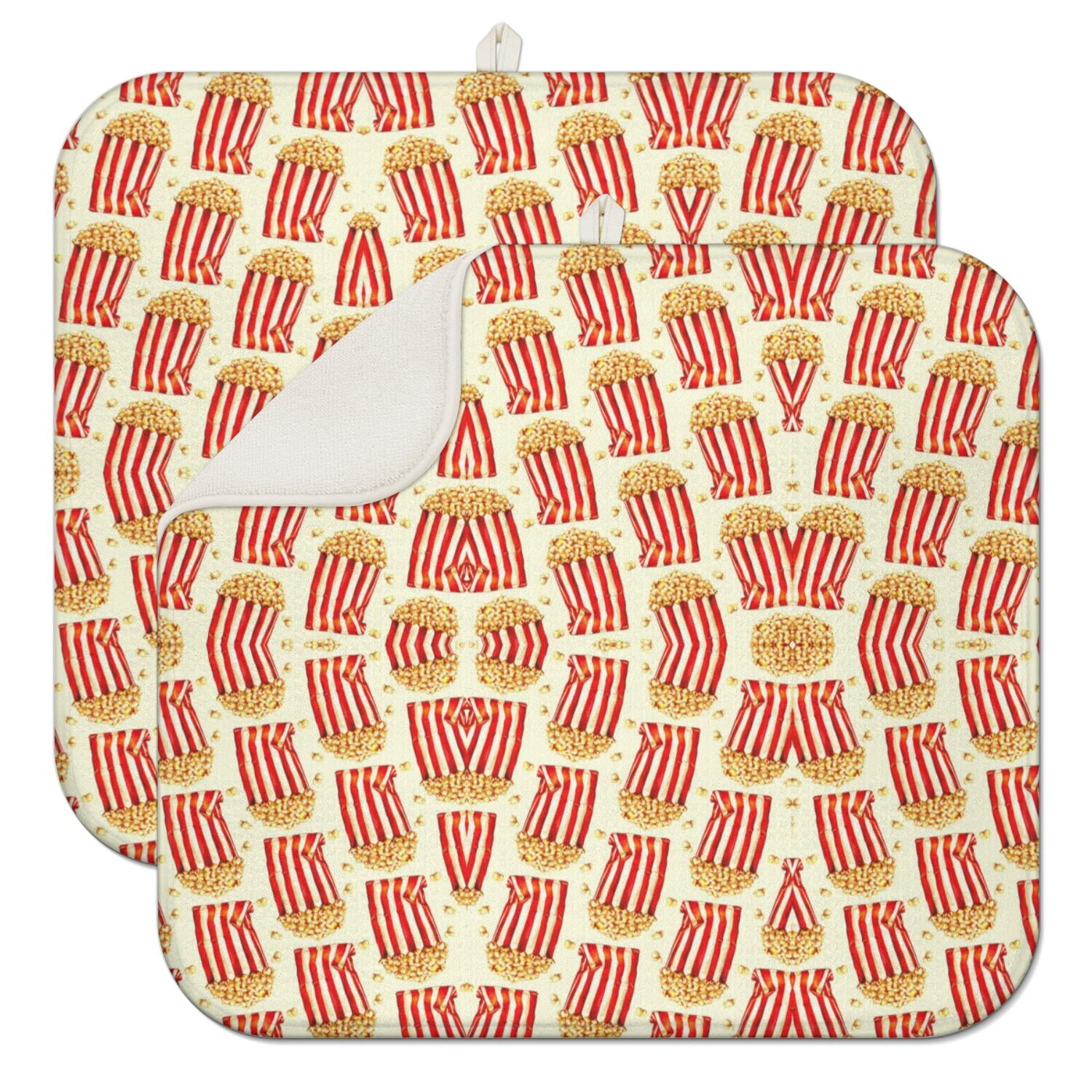 2pcs Potato Fries Themed Dish Drying Mats - Crispy Fries Design ...