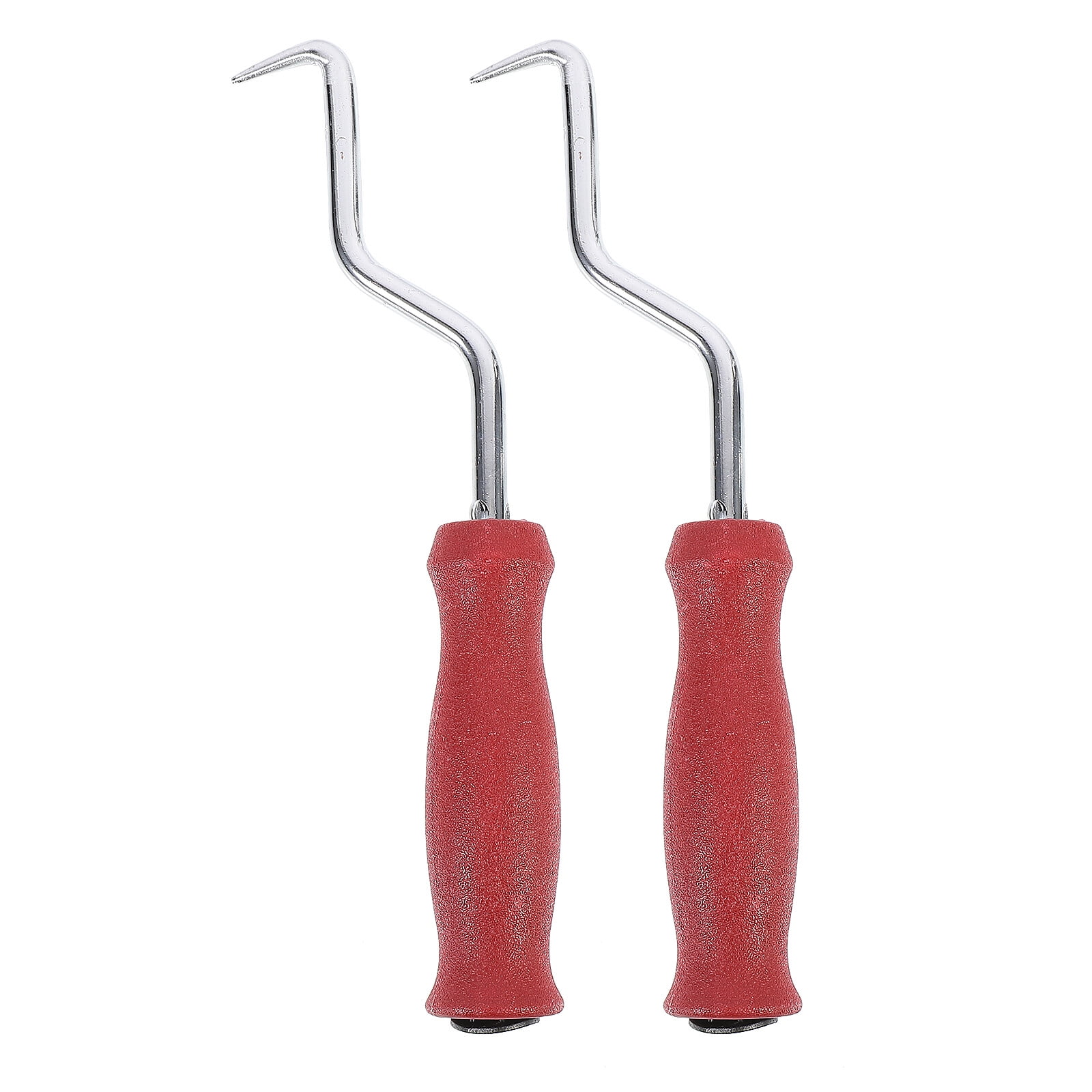 Minkissy 2Pcs Rebar Hook Tool Set with Red Stainless Steel Hooks and ...