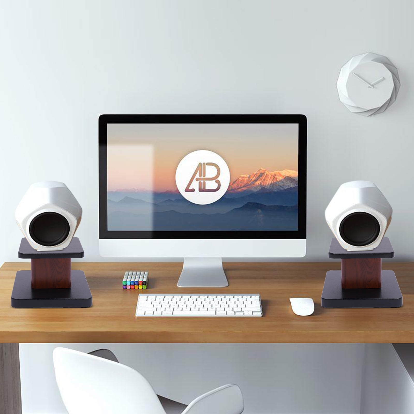 2pcs Premium Speaker Stand for Bookshelf and Computer Speakers, High ...