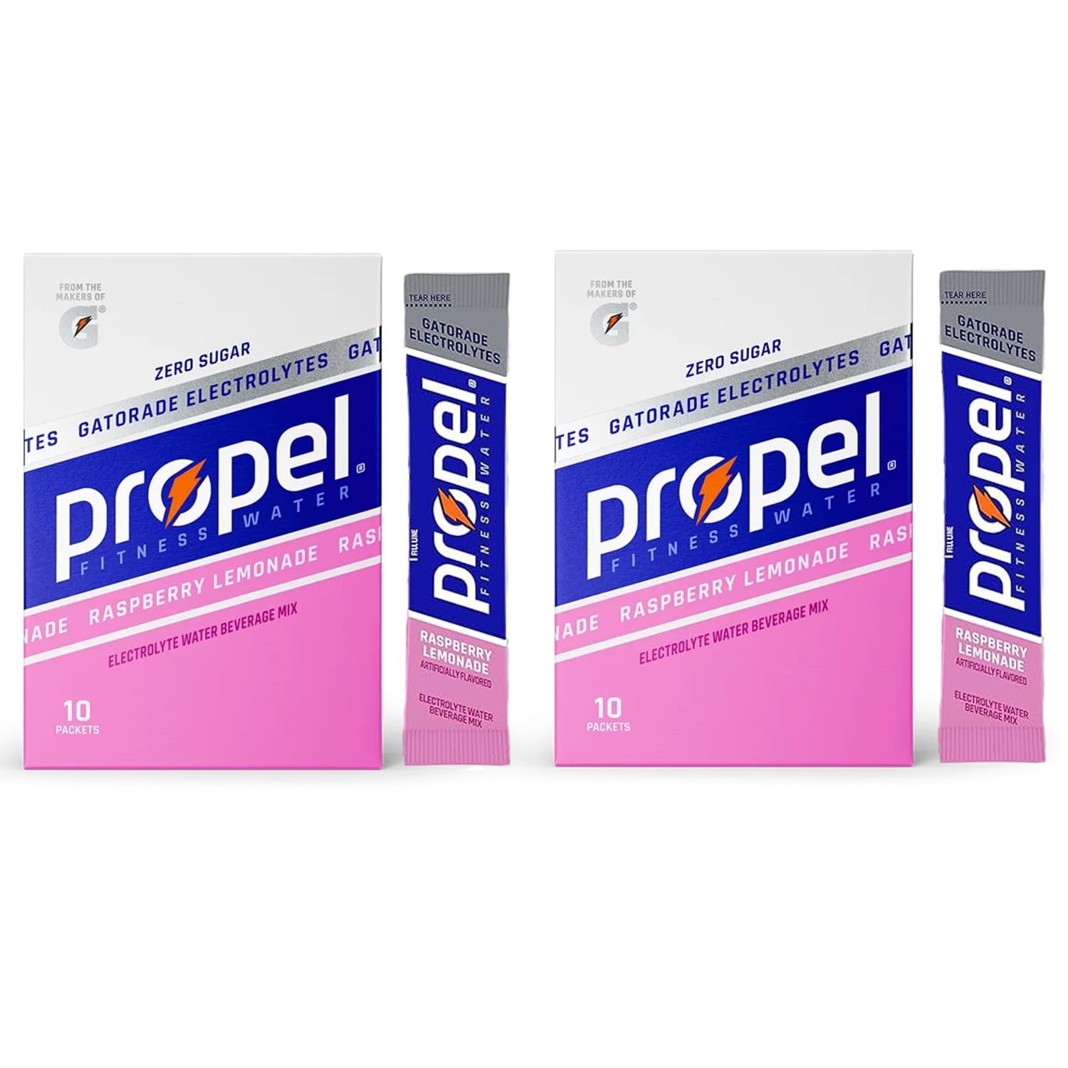 2pcs Propel Powder Packets, Raspberry Lemonade With Electrolytes, s and ...