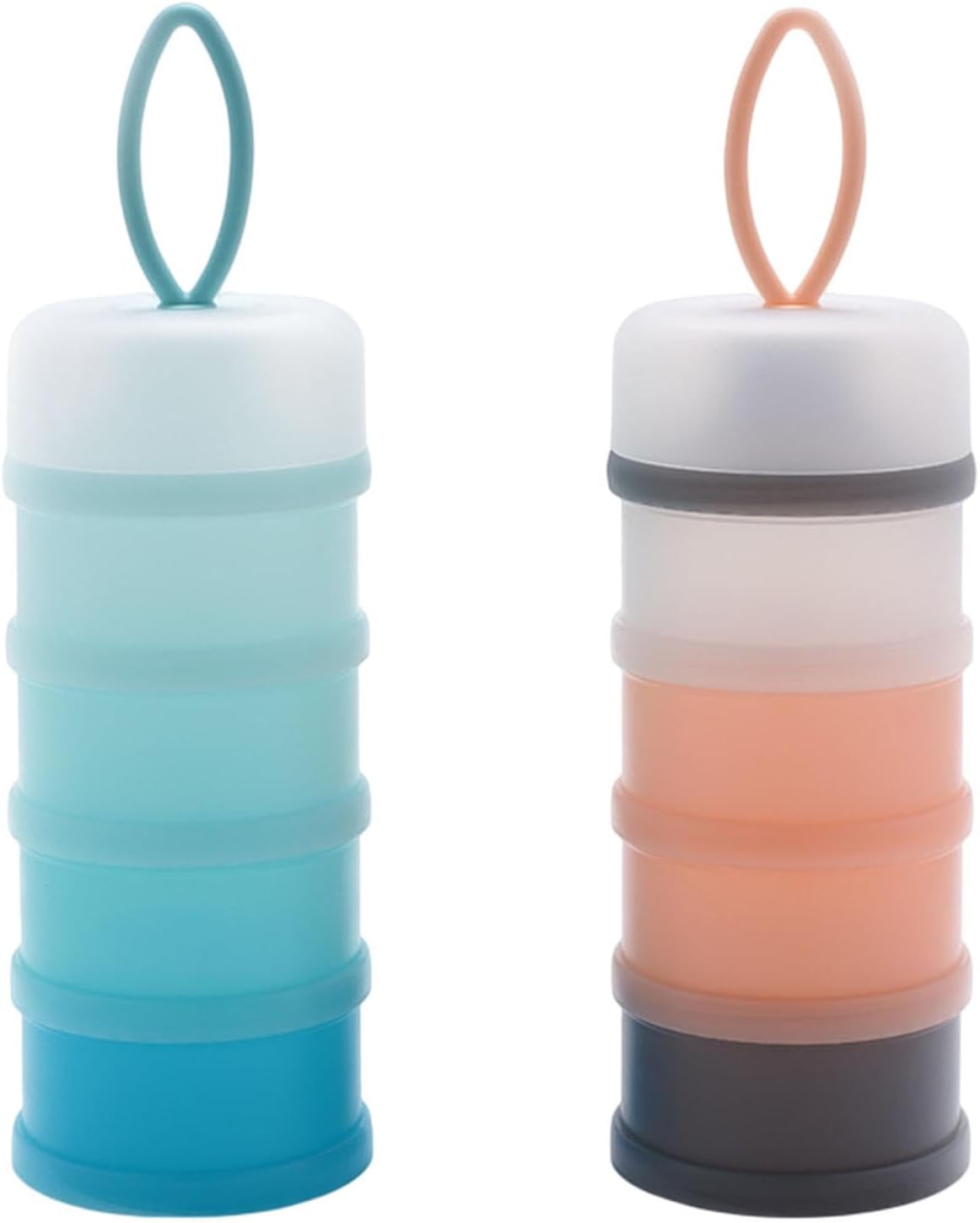 2pcs Protein Powder Container 4 Stackable Leakproof Protein Powder ...