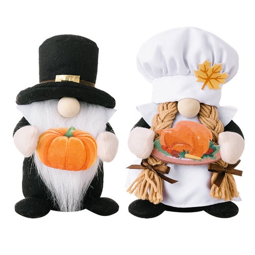 2pcs Pumpkin Chef Gnome-Thanksgiving Harvest Decor - Walmart.com