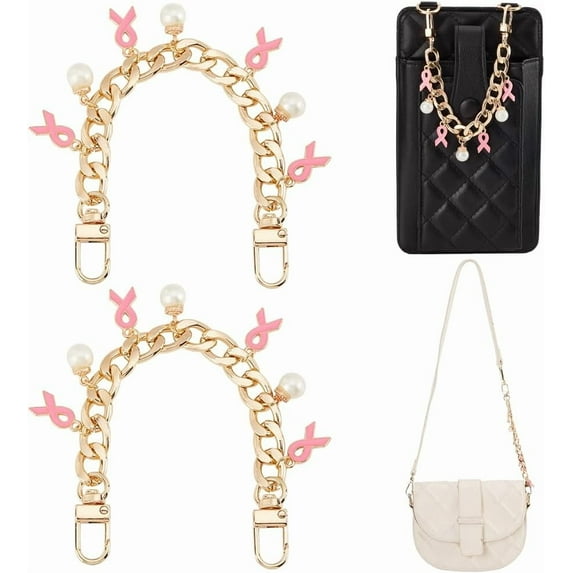 2pcs Purse Chain Strap Replacement 7.9" Short Chain Straps Breast ...