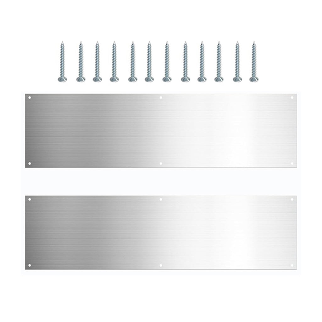 2pcs Push Door Plate Stainless Steel Door Kicking Plates with Screws ...