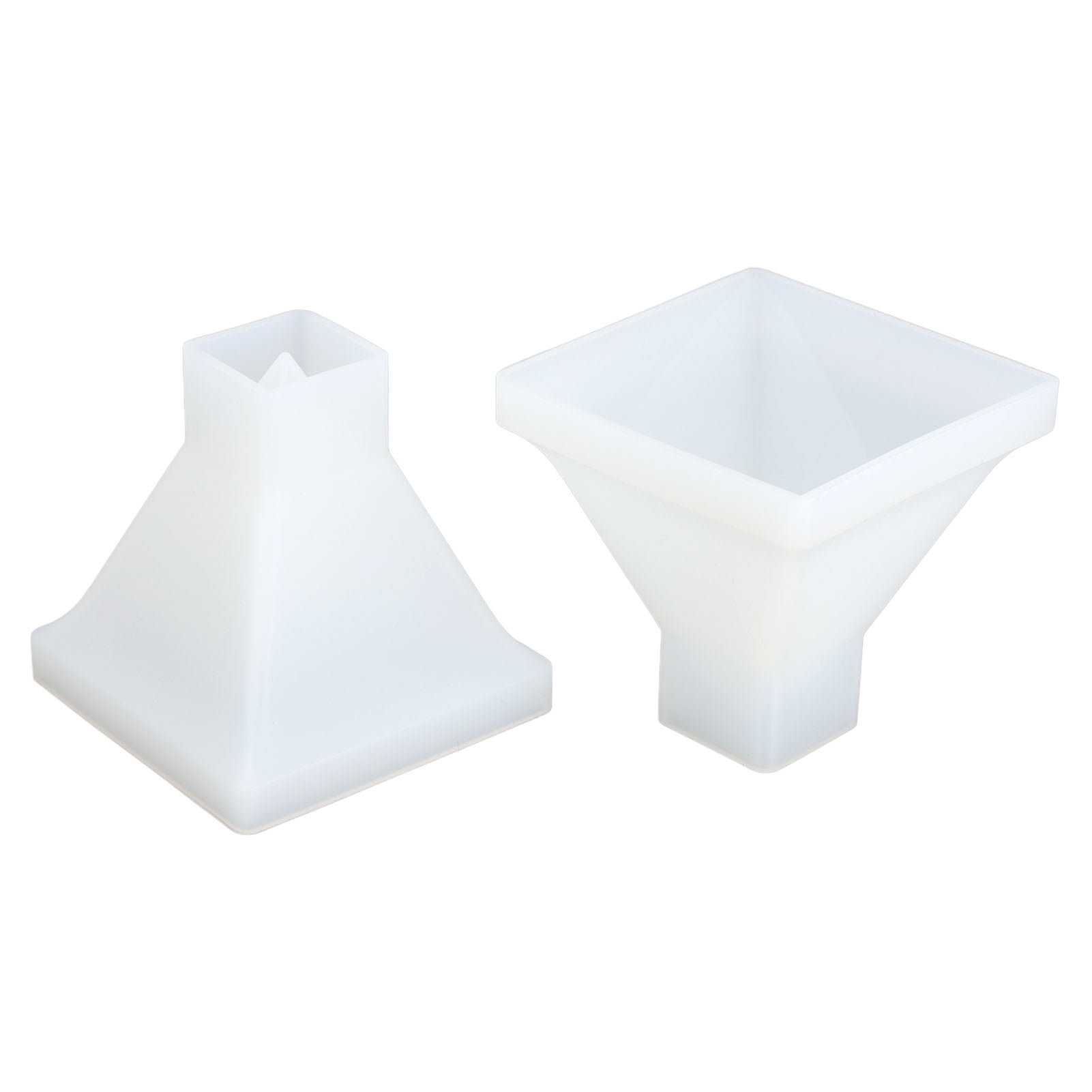 2pcs Pyramid Molds DIY Crystal Epoxy Mould Large Pyramid Silicone Hand ...