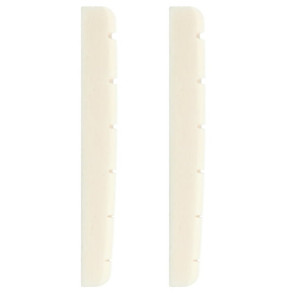 2pcs Quick and Easy 42mm Bone Slotted Electric Guitar Nut Flat Bottom ...