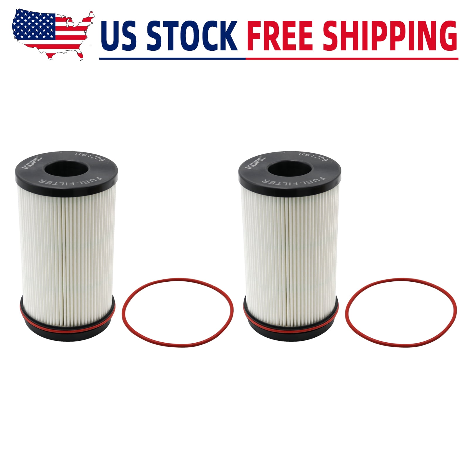 2pcs R61709 Fuel Filter Water Separator Element For DD13 DD15 Diesel ...