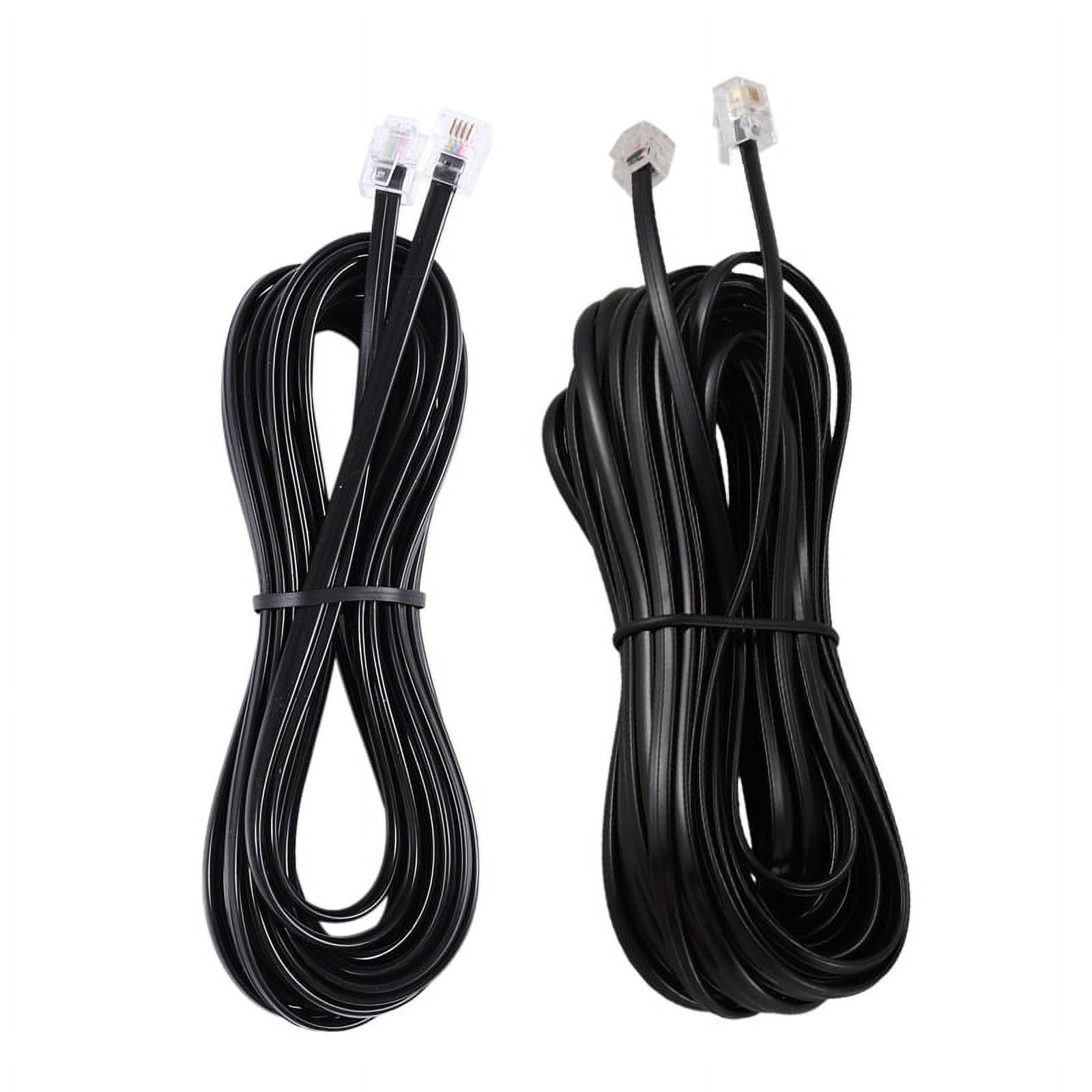 2pcs RJ11 6P4C Telephone Cable Cord ADSL Modem - 5 Meters & 10 Meters ...