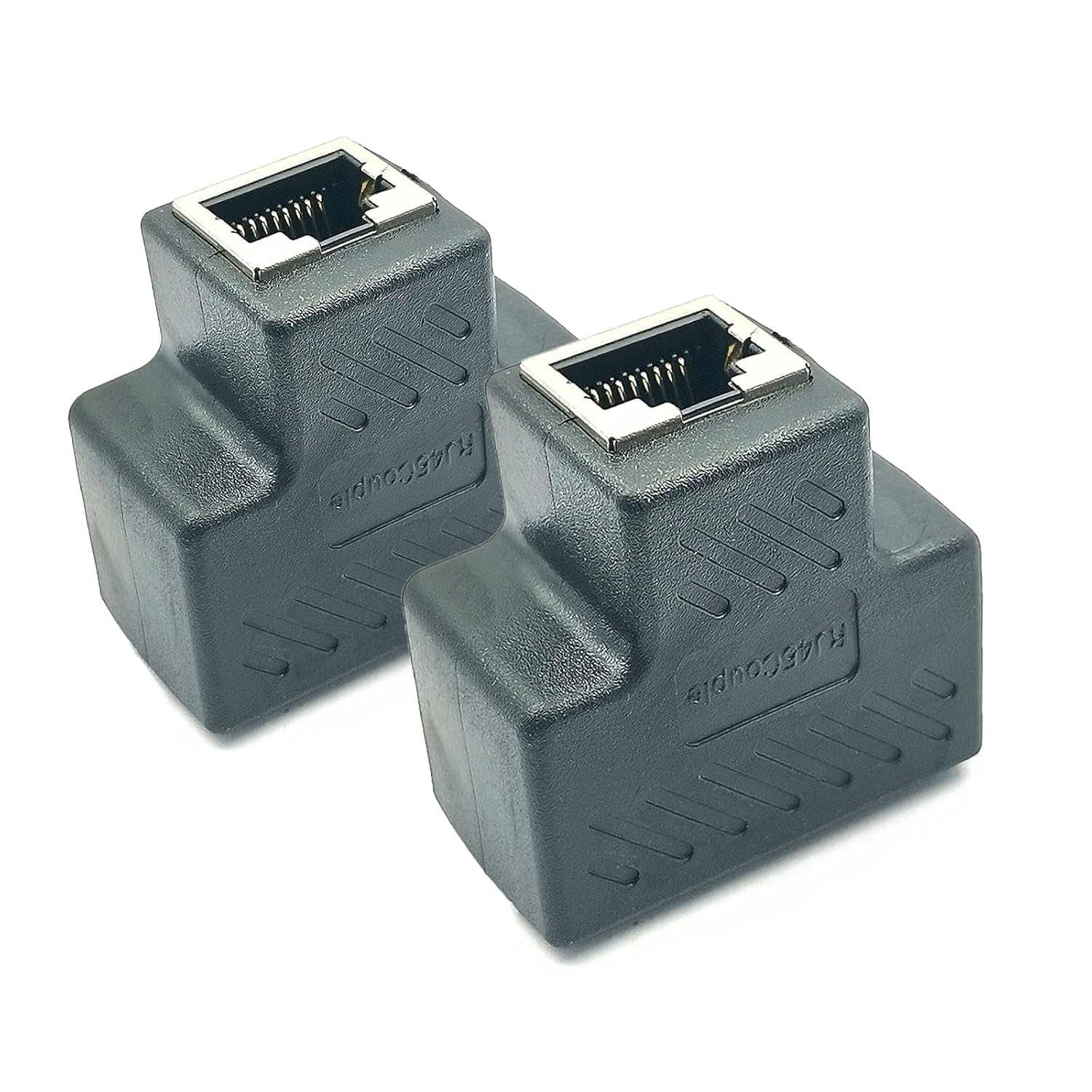 2pcs RJ45 Splitter Connectors Adapter 1 to 2 Ethernet Splitter Coupler ...