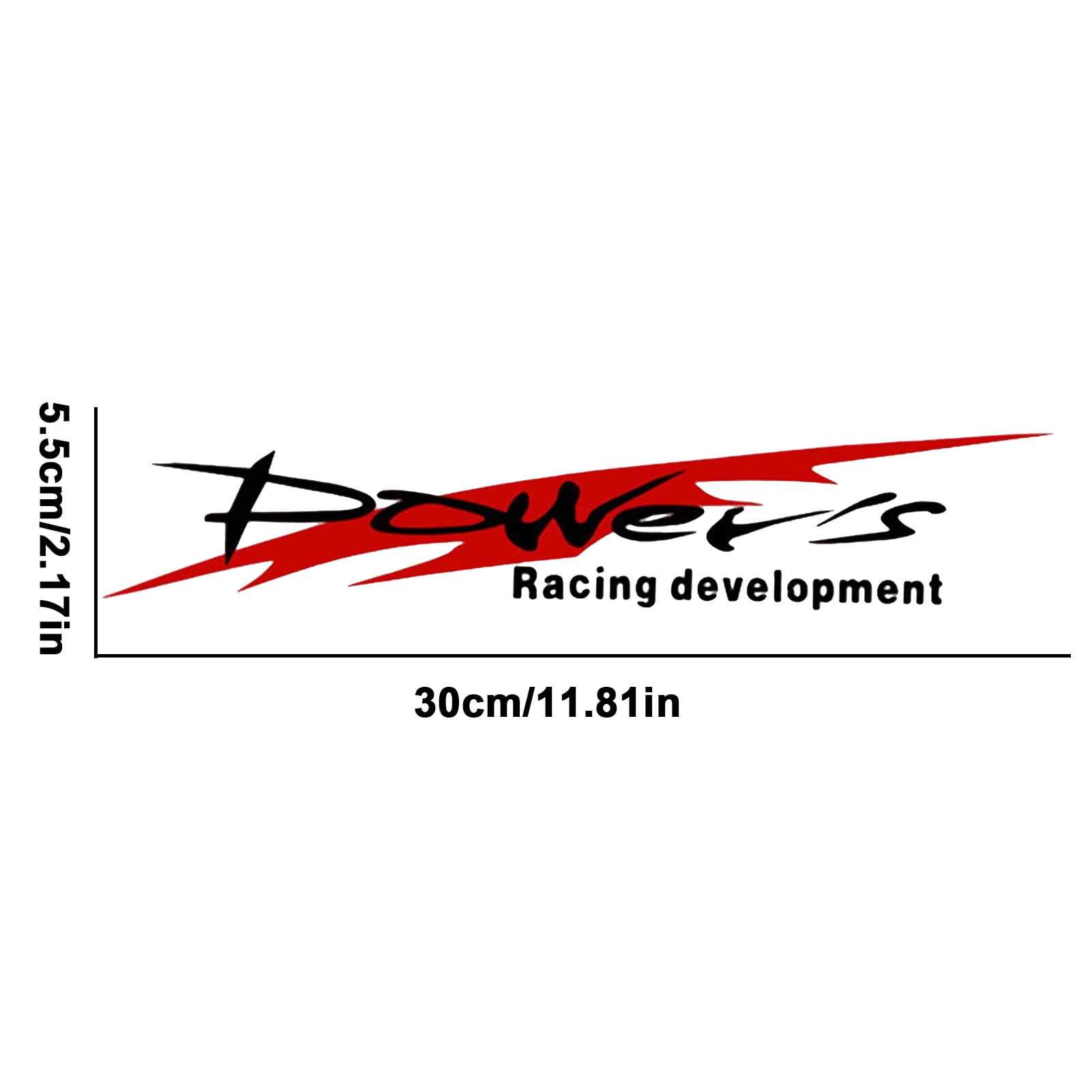 2pcs Racing Development Car Sticker Personality Trend Power's Racing ...