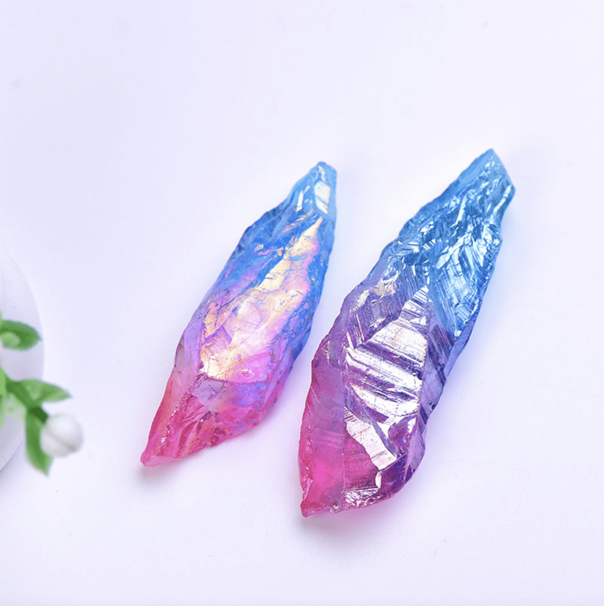 2pcs Raw Gemstone Fish Tank Aquarium Home Decor - Natural Crystal Raw ...