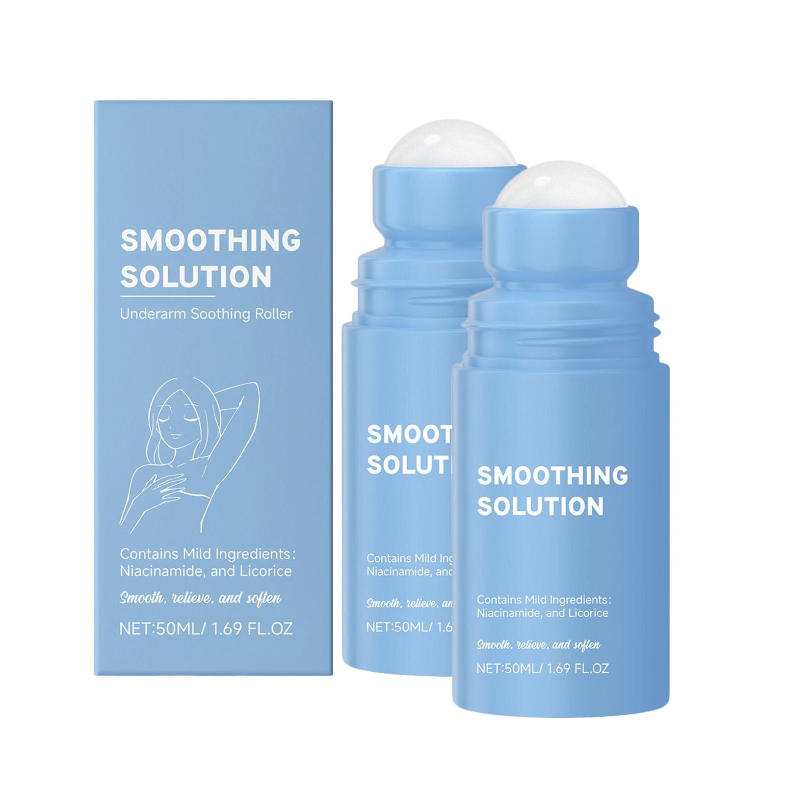 2pcs Razor Bump & Ingrown Hair Treatment, Smoothing Solution Ingrown ...