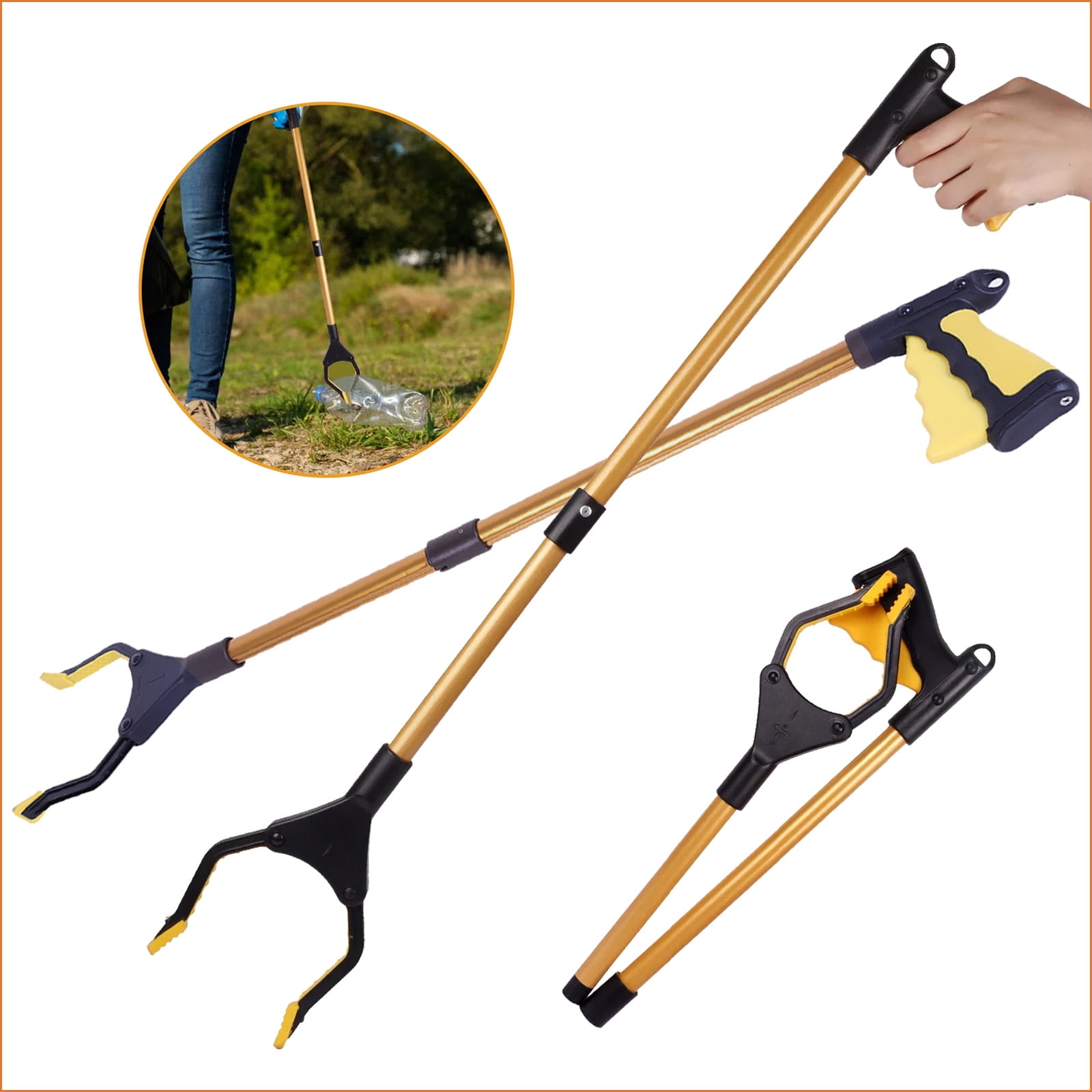 2pcs Reacher Grabber Tool,Foldable Grabbers for Elderly, Reach tool ...
