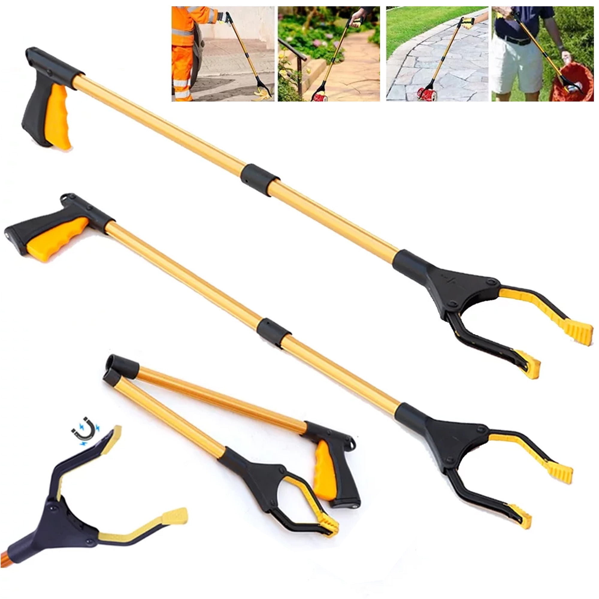 Arcon 2pcs Heavy Duty Long Gripper Reacher Tool, High Grip Grab for ...