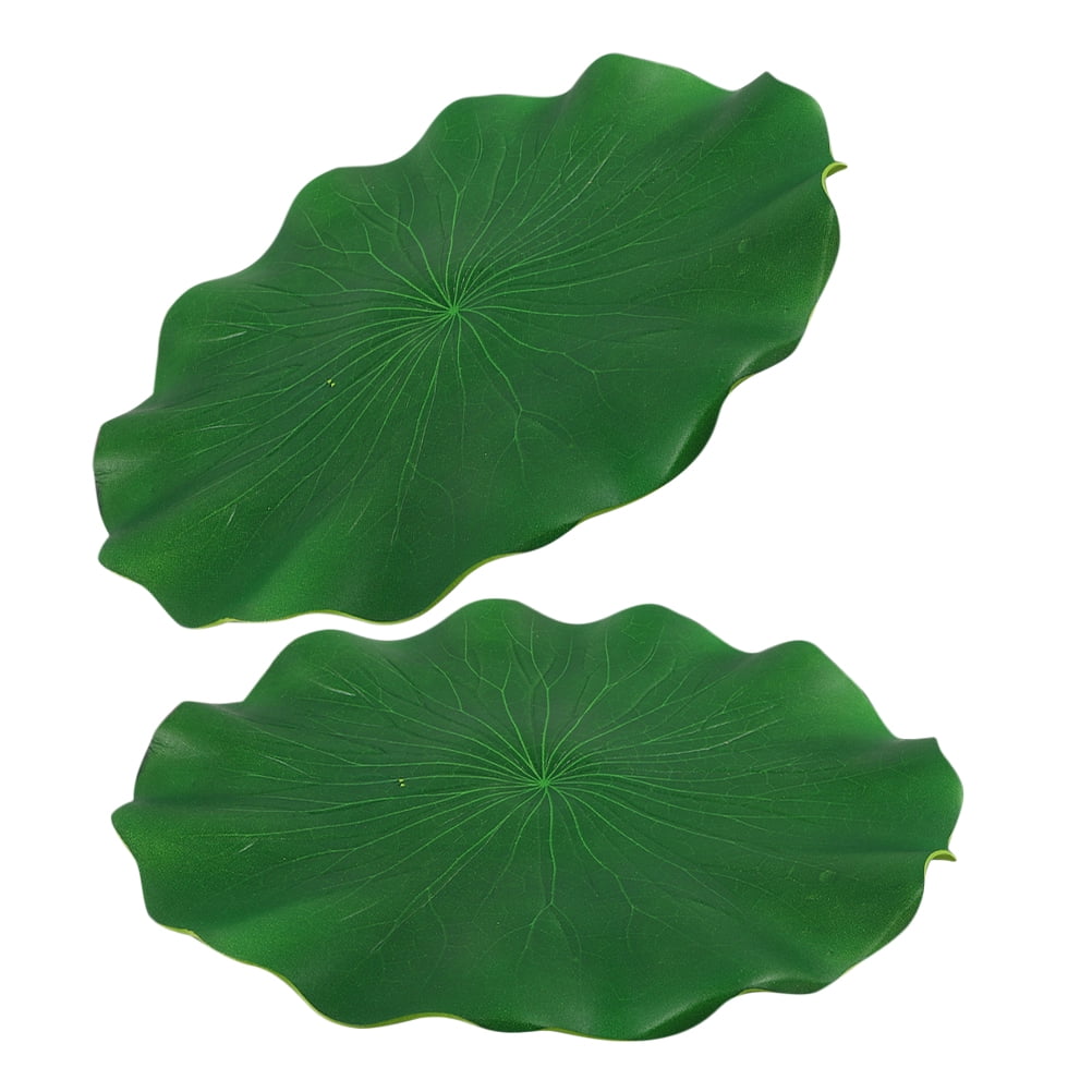 unbranded 2pcs Realistic Simulation Lotus Leaves Models Pond Floating ...