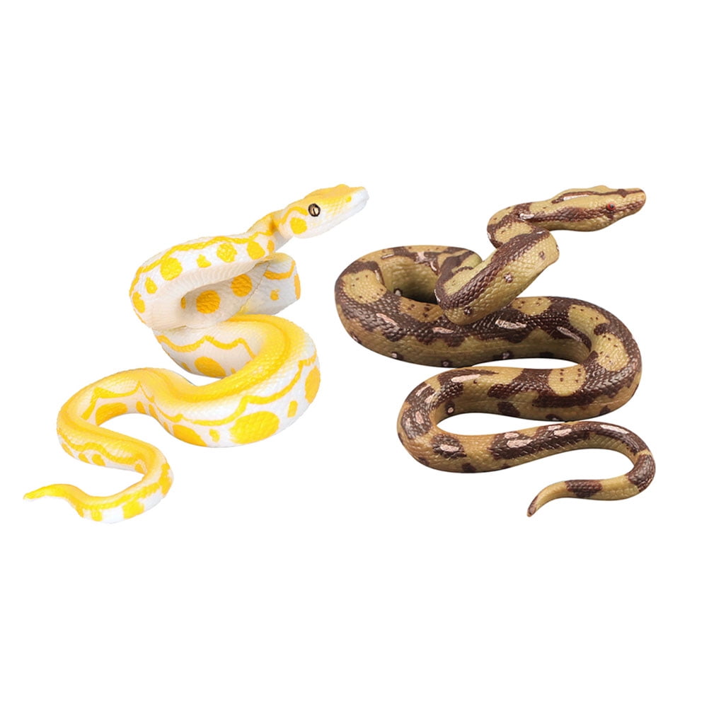 2pcs Realistic Snakes Toys Fake Snake Models Kids Teaching Props Prank ...