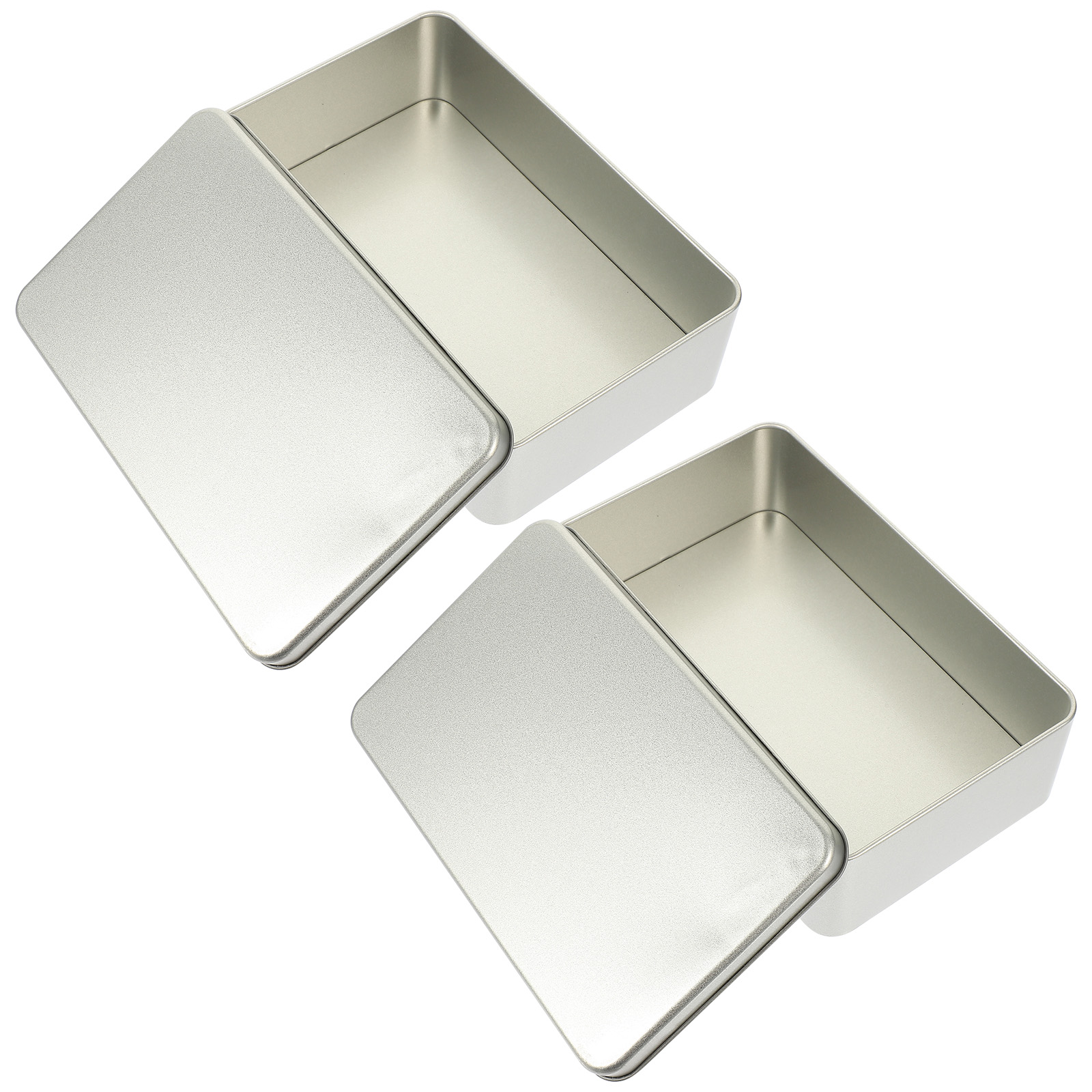 2pcs Rectangular Tea Containers Gift Tea Packaging Boxes Tinplate ...