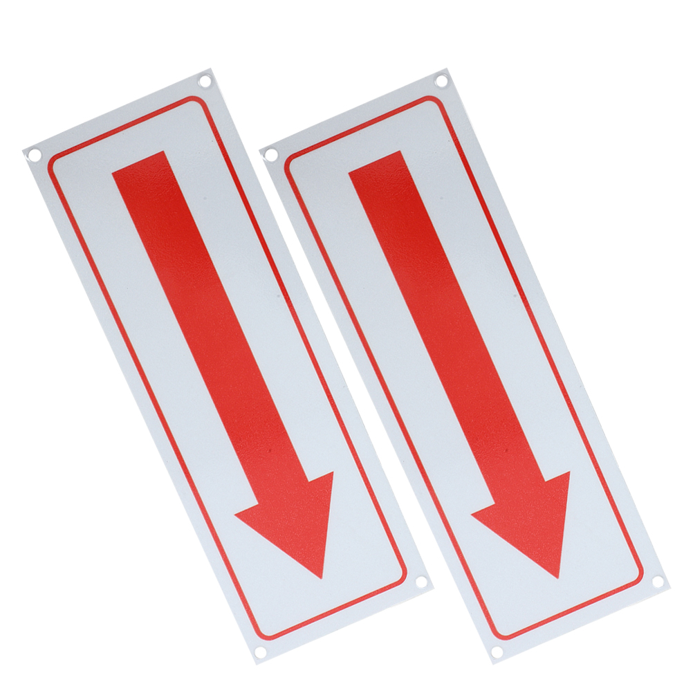 2pcs Red Arrow Sign Metal Directional Arrow Sign Street Arrow Sign ...