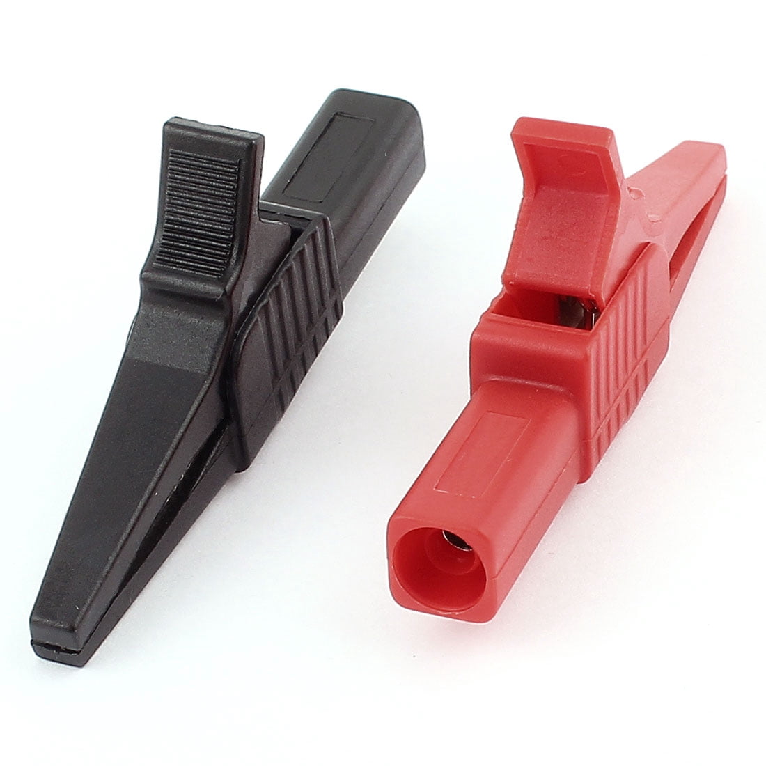 2pcs Red Black Insulated Test Alligator Clip to 4mm Socket Jack ...