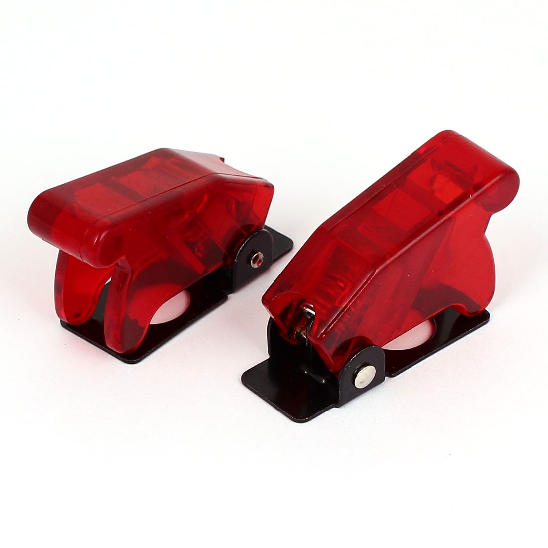 2pcs Red Plastic Spring Loaded Flip Cover Protection Cap for 12mm ...
