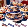 2pcs Red White Blue Wired Patriotic Ribbon for 4Th Of July, Bendable ...