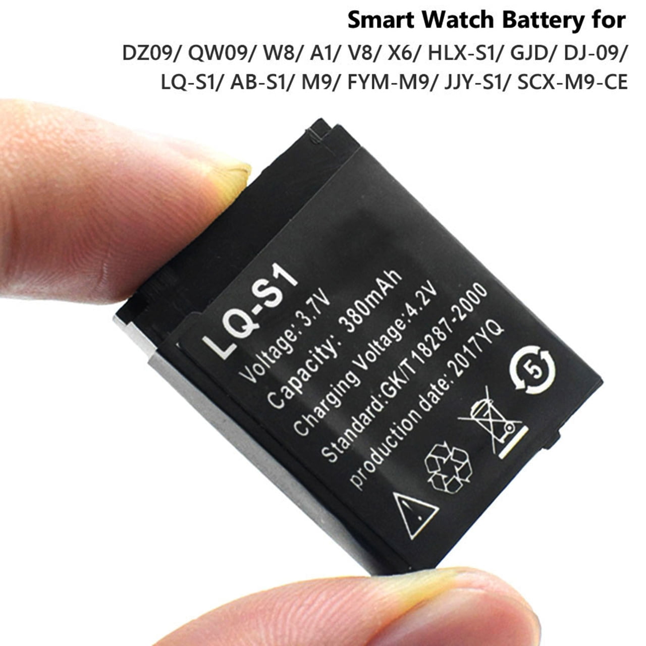 2pcs Replacement Battery LQ-S1 3.7V 380mAh 1.406Wh Fit for DZ09 Smart ...