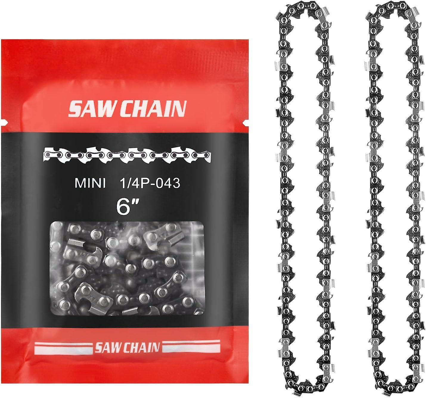 2pcs Replacement Chains for 6 Inch Mini Electric Chainsaw, Chainsaw ...