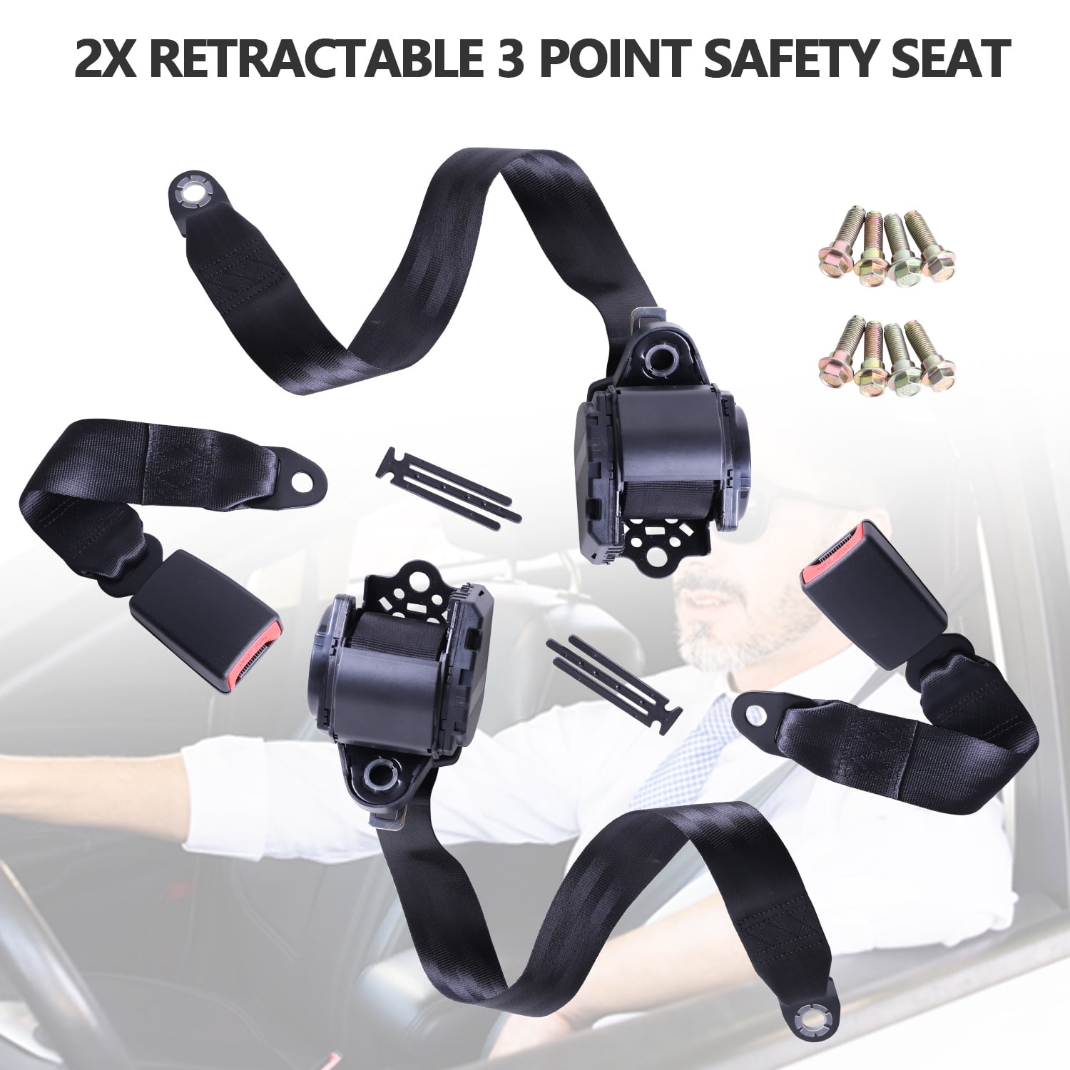 2pcs Retractable Seat Belt Extender, Driver Position Shoulder ...