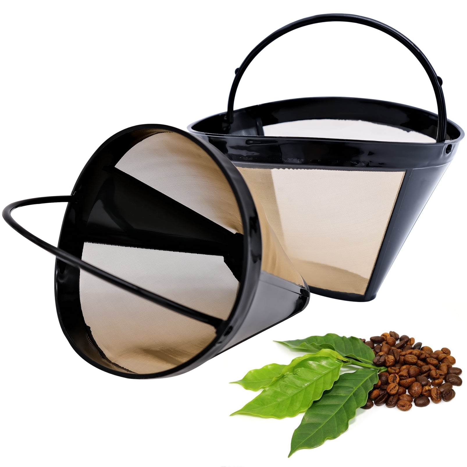 2pcs Reusable Coffee Maker Filter Permanent Filter with Stainless Steel ...