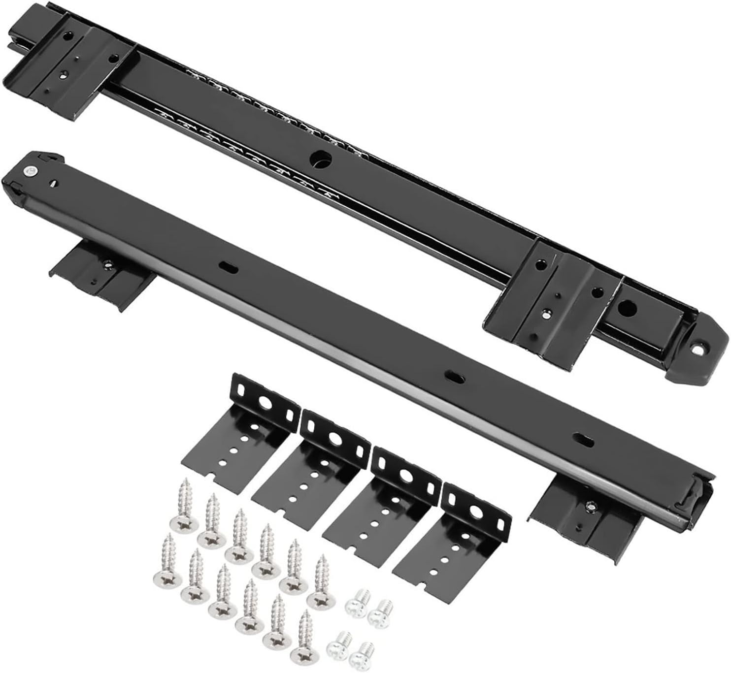2pcs Roller Bearing Runners Slides,Sliding Keyboard Drawer Under Desk ...