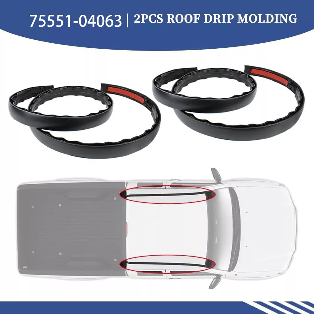 2pcs Roof Drip Molding For 75551-04063 2005-2015 Toyota Tacoma Double ...