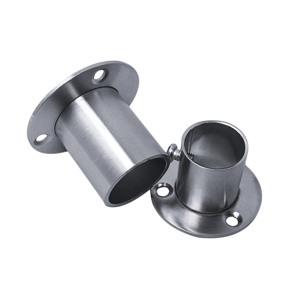 2pcs Round Closet Rod End Supports Furniture Accessories Wardrobe Tube ...