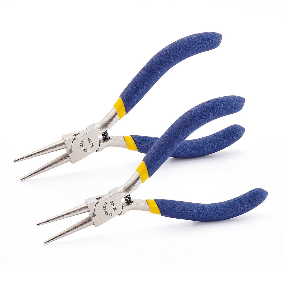 2pcs Round Nose Pliers Wire Looping Pliers with Spring Construction for ...
