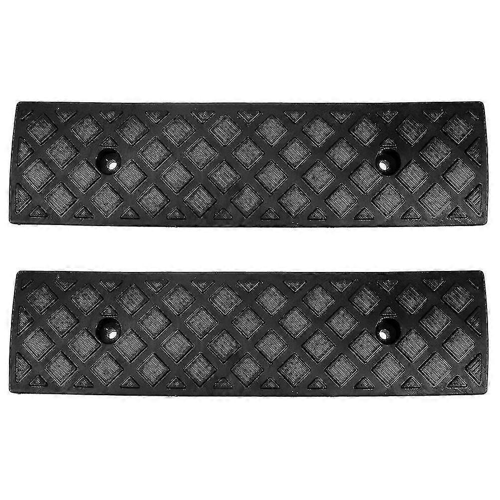 2pcs Rubber Car Curb Ramps Threshold Bridge Tracks Ramps For Driveway ...