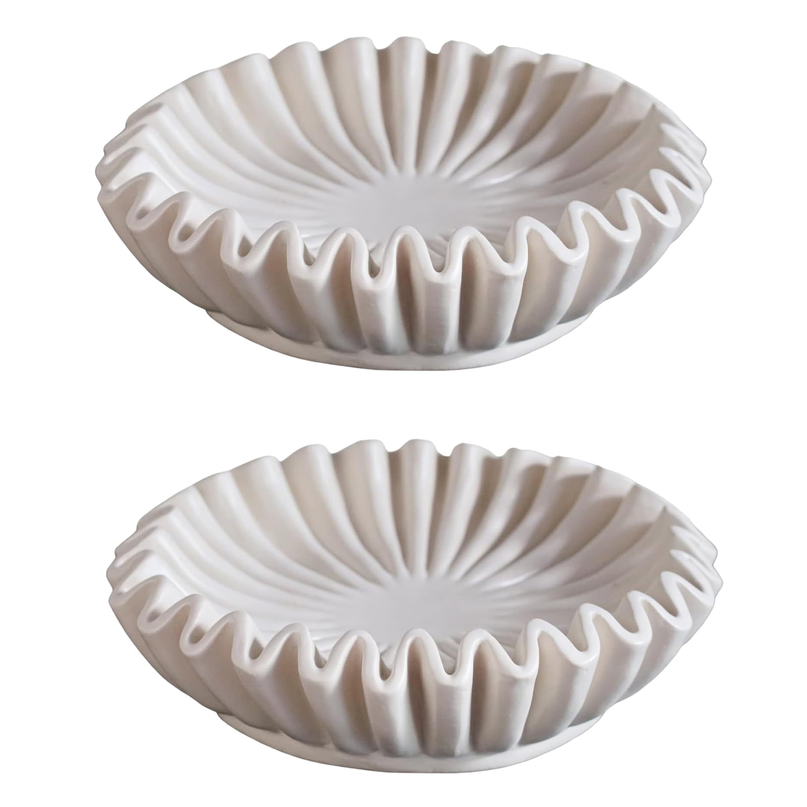 2pcs Ruffled Decorative Bowl, Fluted Ruffled Decorative Bowl, Potpourri ...