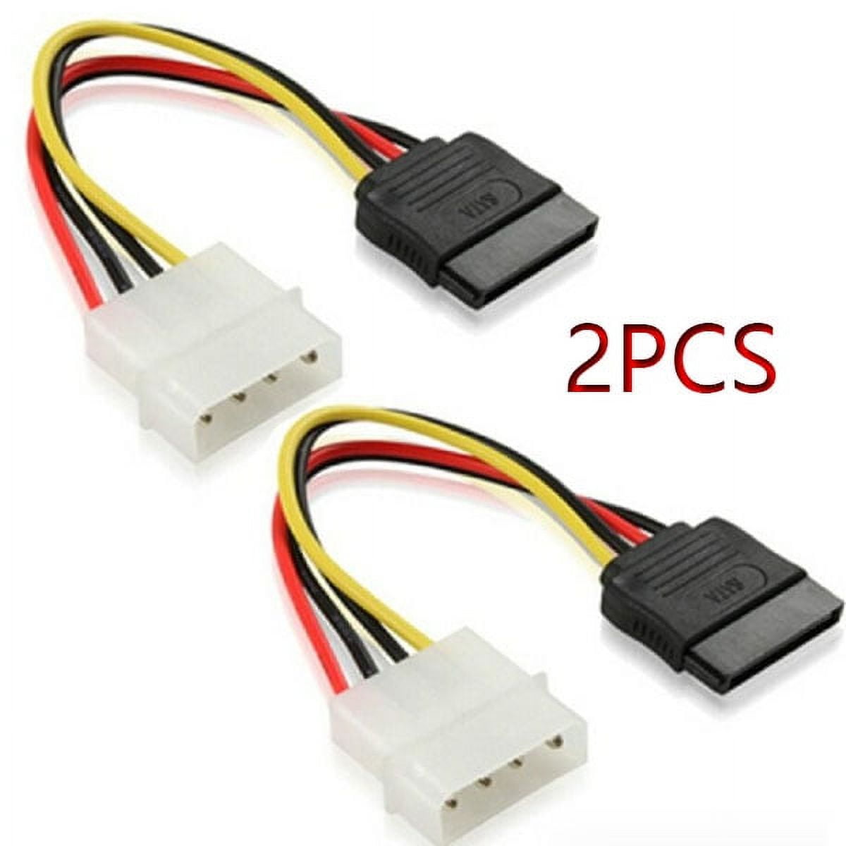 2pcs SATA Power Cable,D-type 4-pin to SATA power Cord IDE to SATA Hard ...