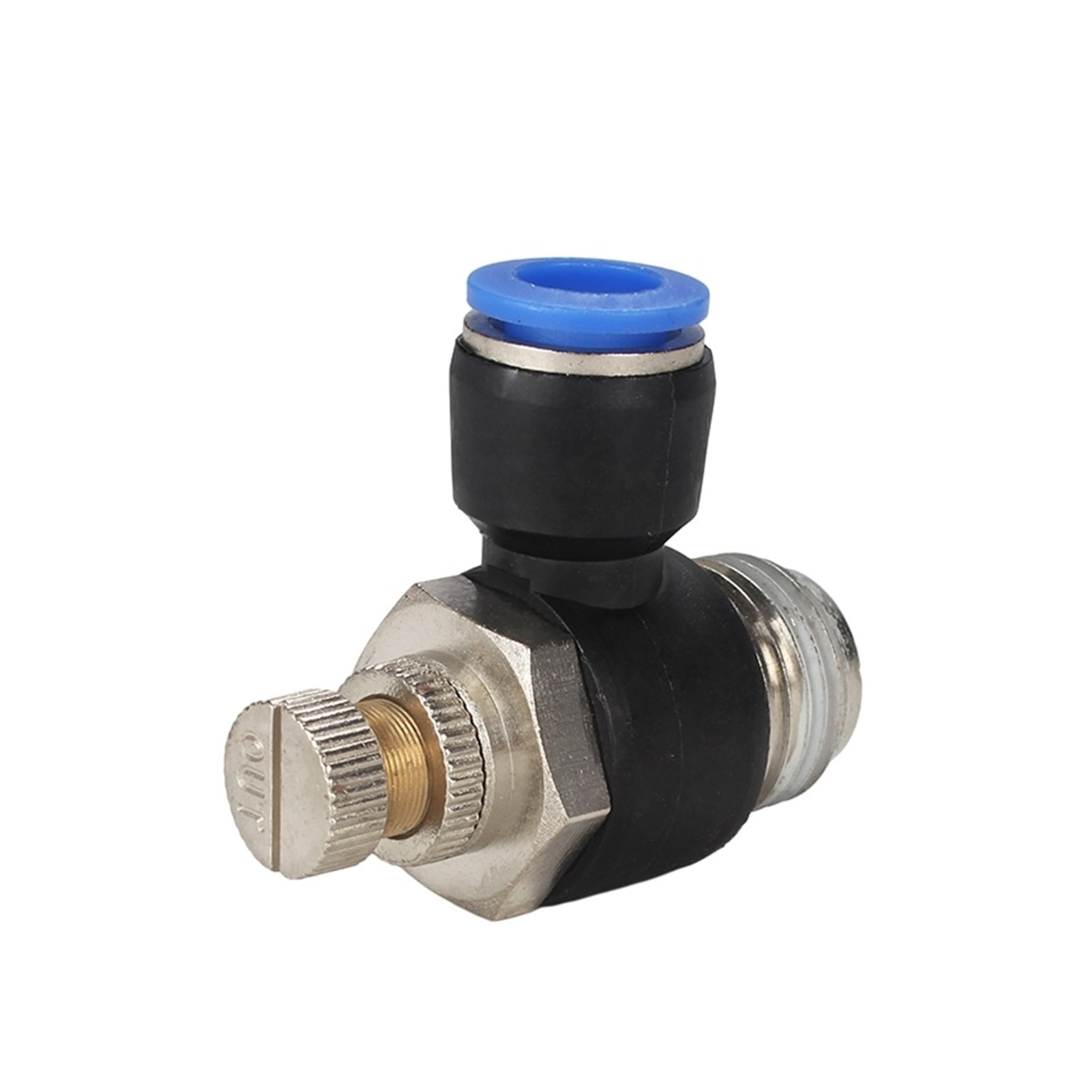 2pcs SL" Pneumatic Speed Flow Controller L Type 4-12mm OD Hose Tube 1/8 ...