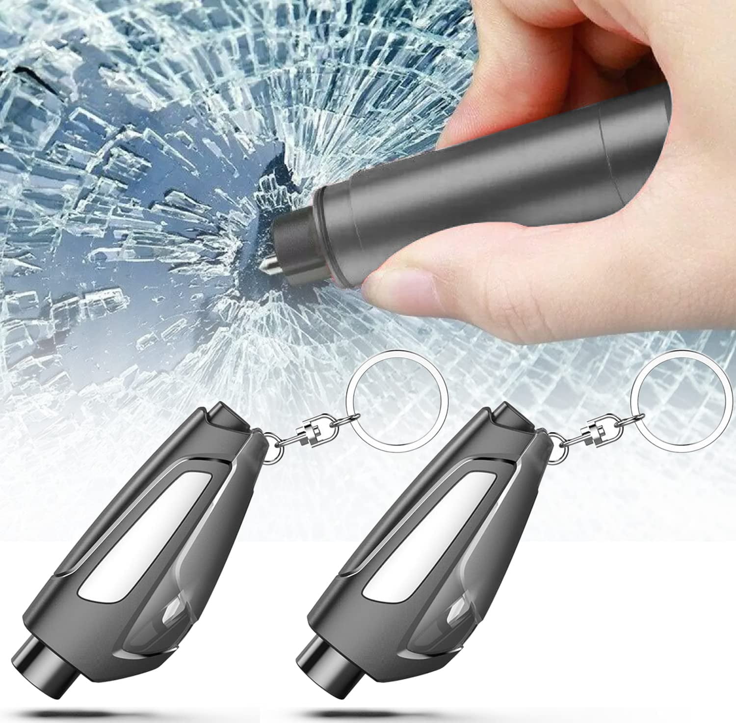 2pcs Safety Keychain Window Breaker and Seat Belt Cutter in Emergency ...